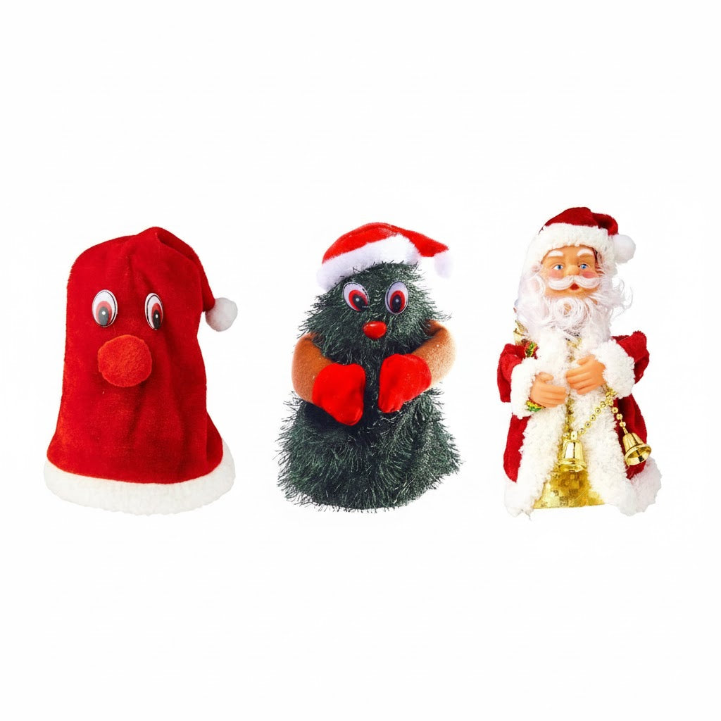 15 CM Red Battery Operated Dancing Christmas Hat – Partyforte